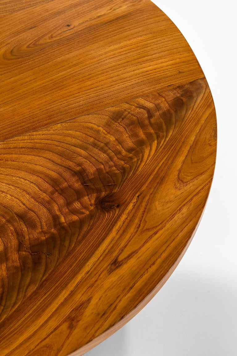 Round Side Table in Oregon Pine and Elm at 1stDibs