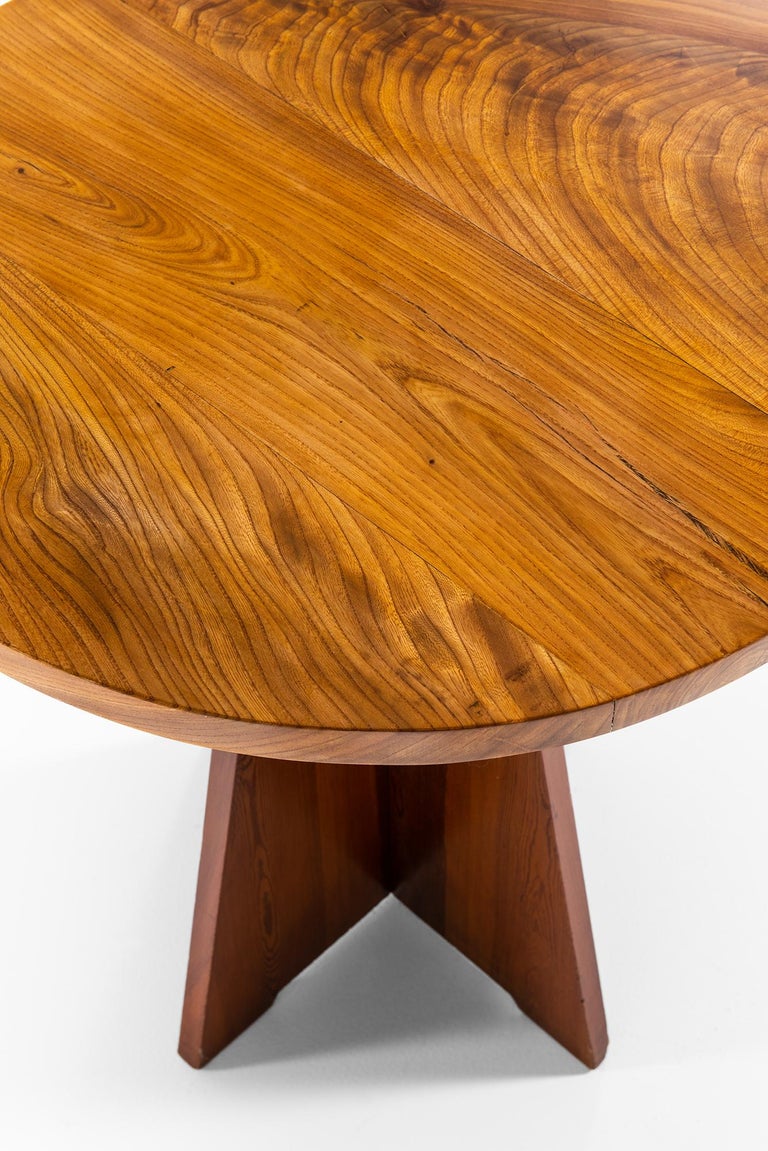 Round Side Table in Oregon Pine and Elm at 1stDibs