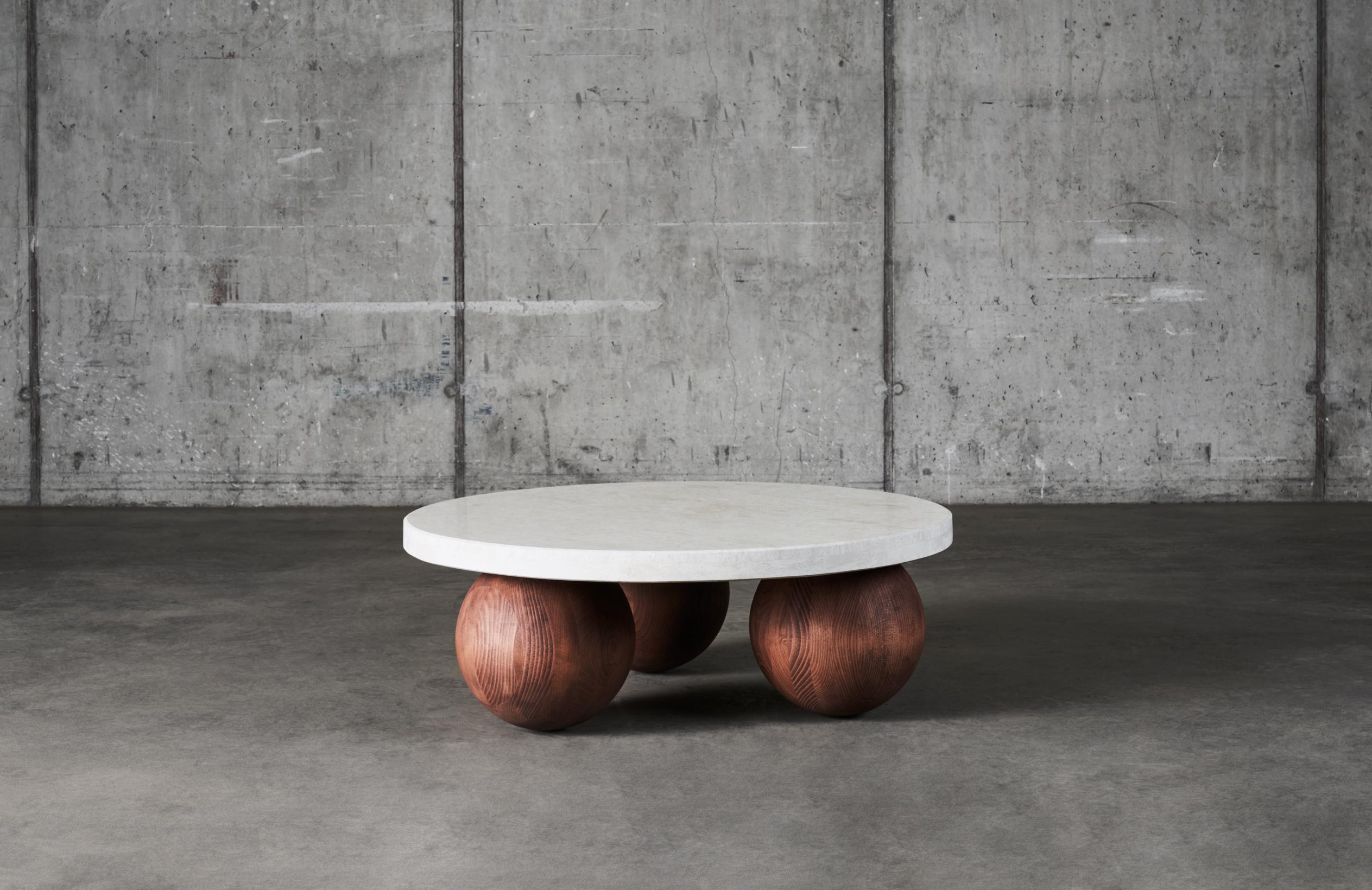 Round "Sphere" Granite Stone Coffee Table, Small For Sale at 1stDibs ...