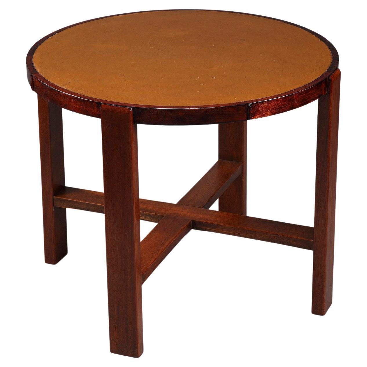 Coffee Table from the 1930s in Wood and Marble For Sale at 1stDibs