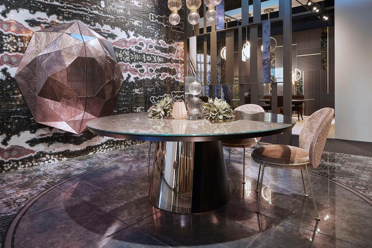 Round Table Metal Frame Legs Glossy or Satin Ebony or Oak Customizable ...