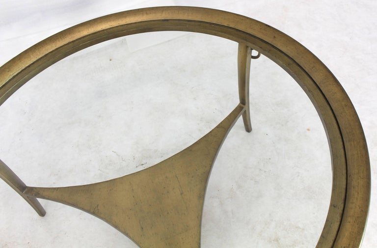 Round Three Legs Base Metal Coffee Table at 1stDibs