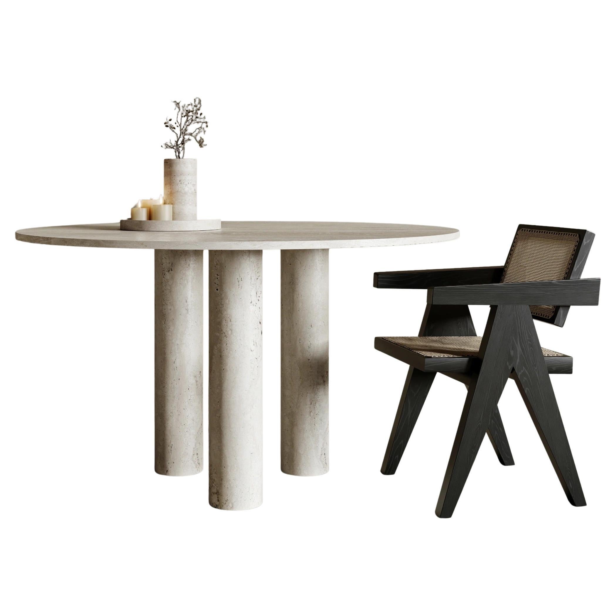 Italian Travertine Dining Table - Marble Table For Sale at 1stDibs