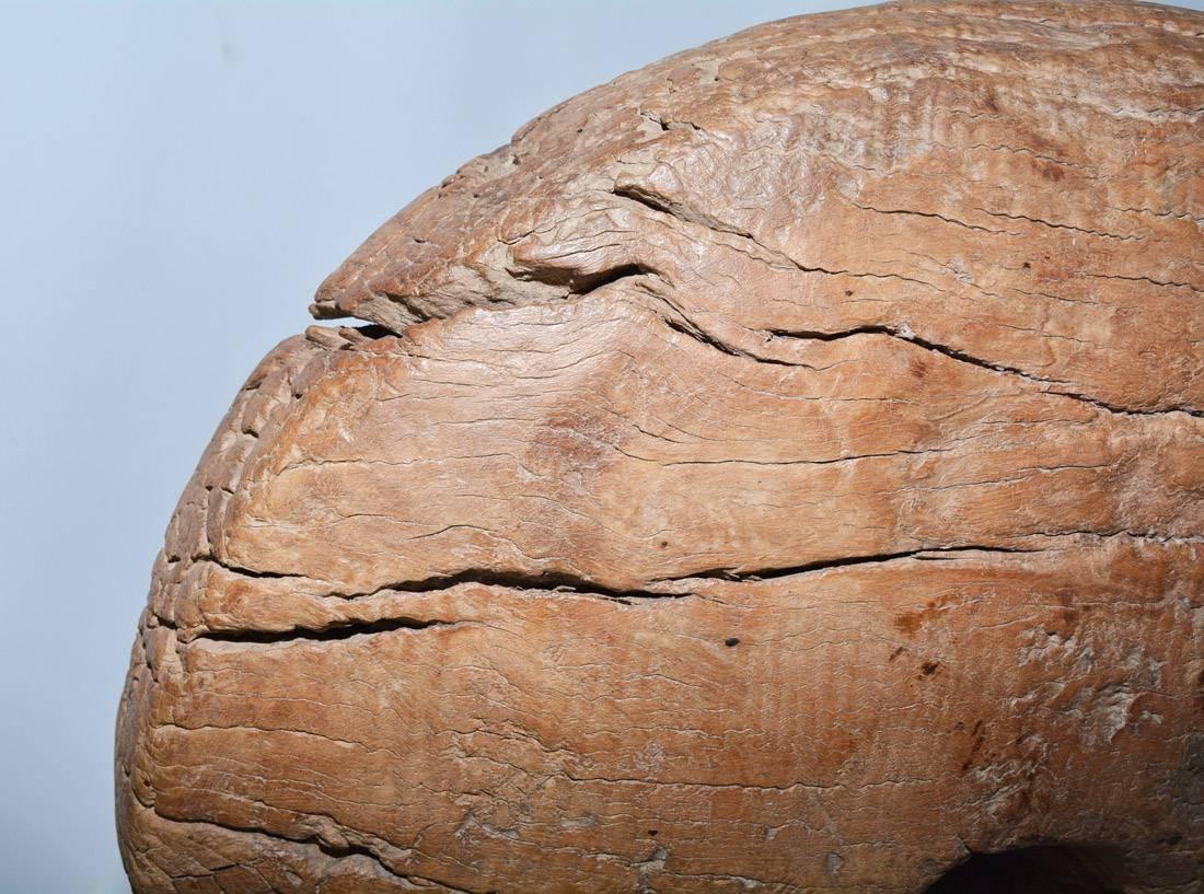 Round Wood Bi Disc Style Sculpture at 1stDibs | round sculpture, round ...