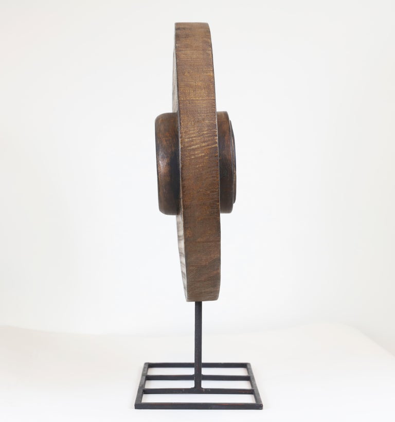 Round Wooden Circle on Stand For Sale at 1stDibs