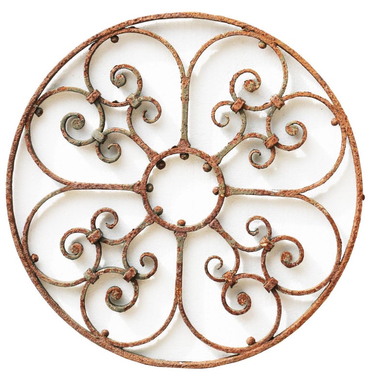 Round Wrought Iron 19th Century Window Grill at 1stDibs | decorative ...