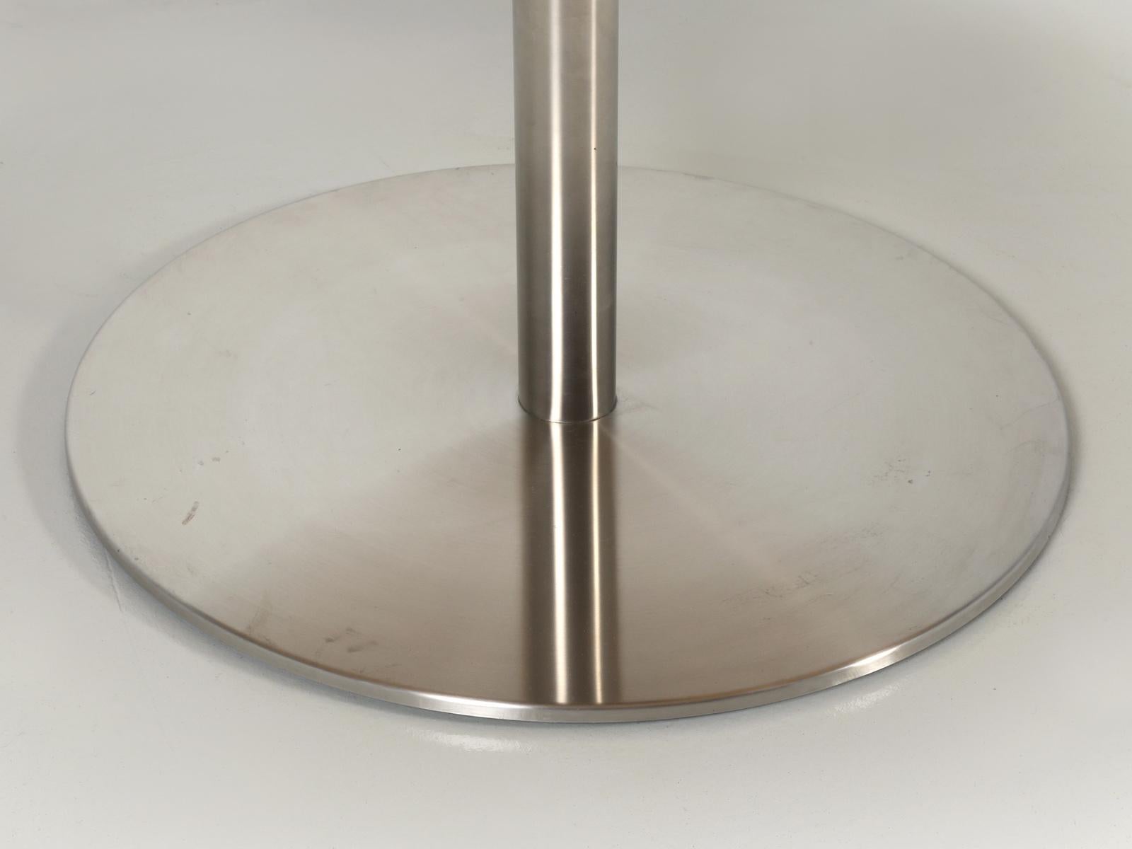 Round Zinc and Stainless Steel Dining or Kitchen Table at 1stDibs ...