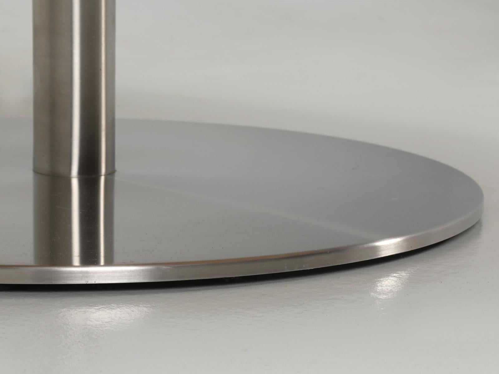 Round Zinc and Stainless Steel Dining or Kitchen Table at 1stDibs ...