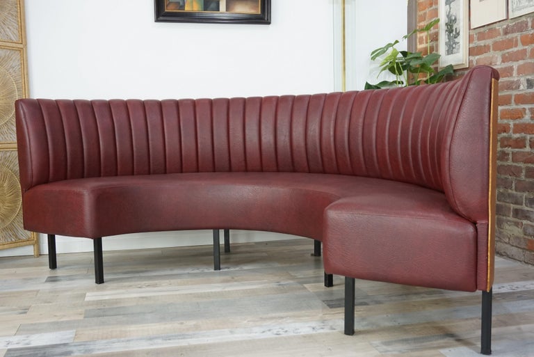 Rounded Half Moon Shaped Sofa French Design from the 1950s at 1stDibs