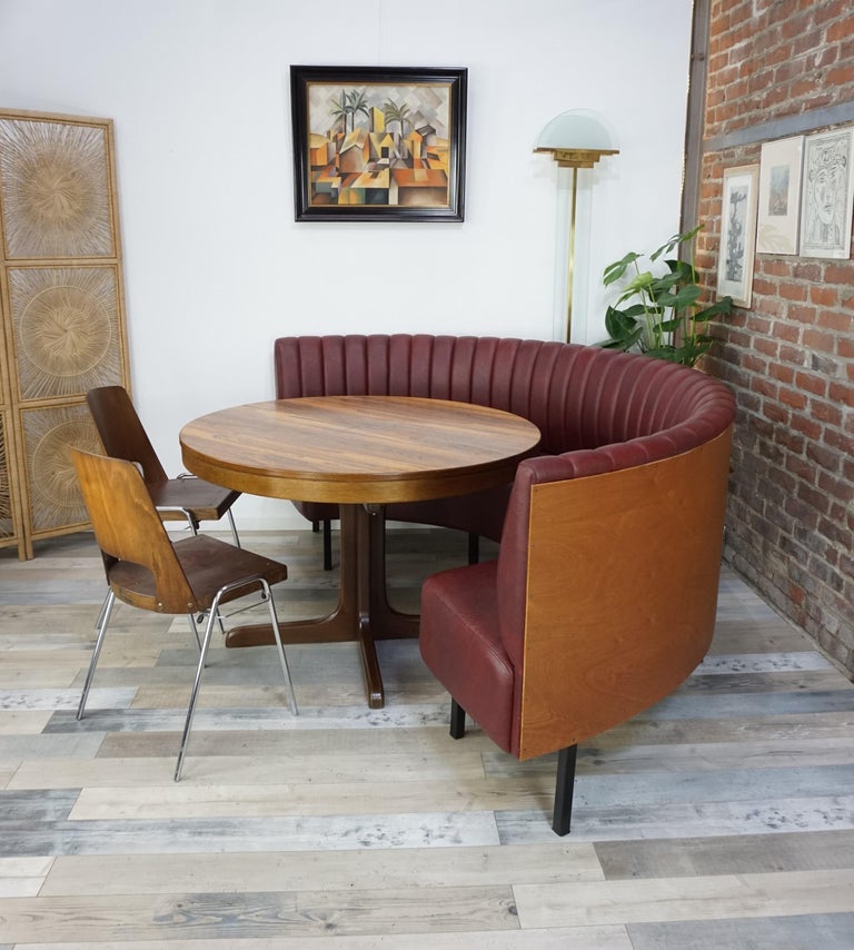 Rounded Half Moon Shaped Sofa French Design from the 1950s at 1stDibs