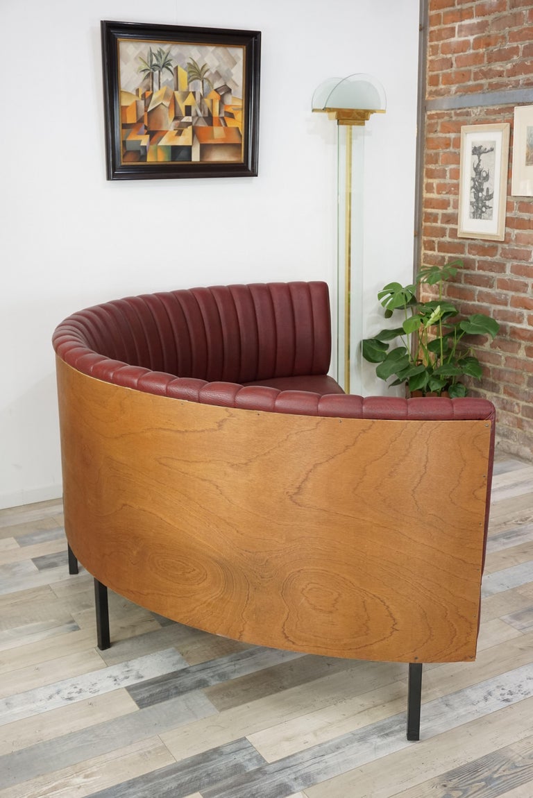 Rounded Half Moon Shaped Sofa French Design from the 1950s at 1stDibs