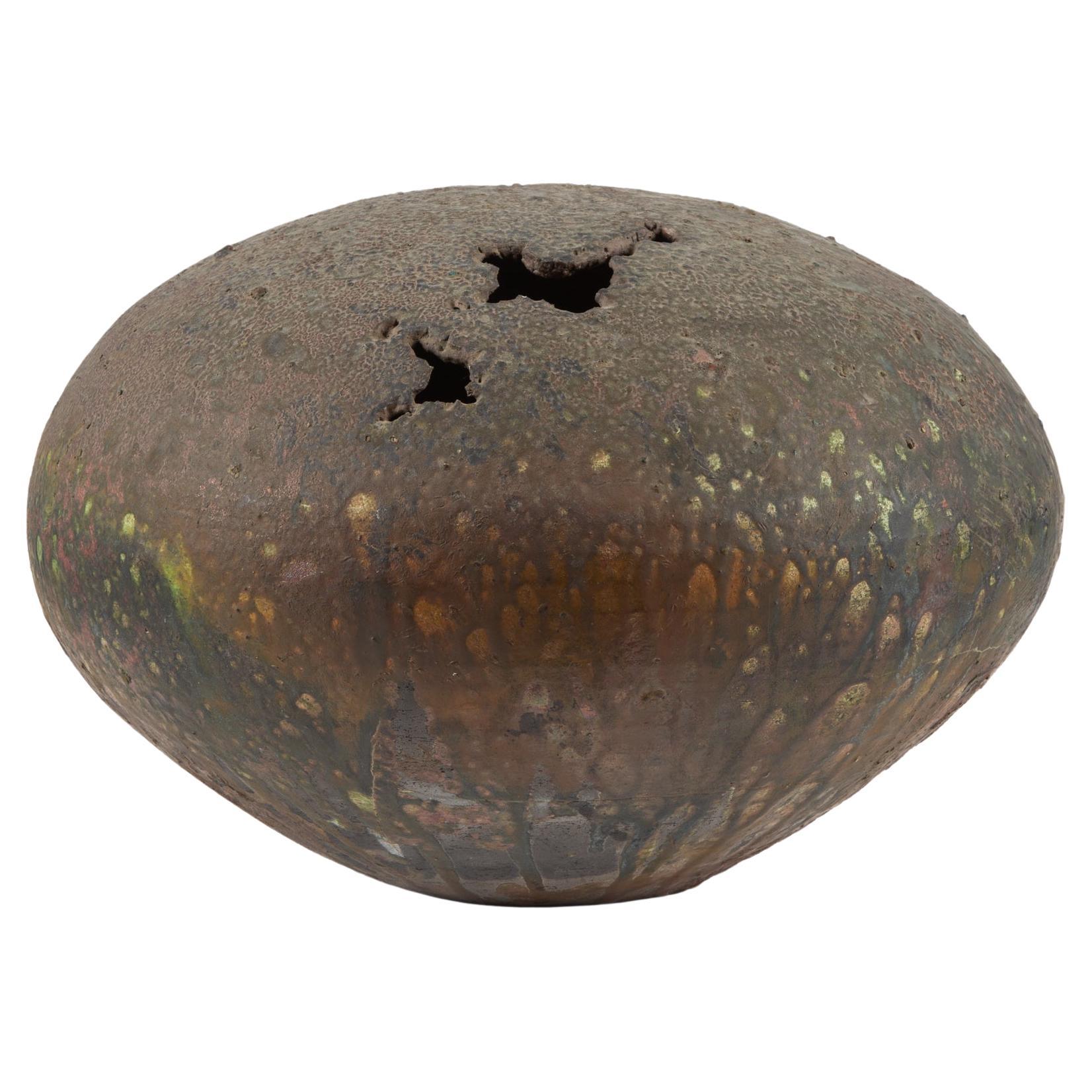 Nancy Jurs Raku Pottery Vessels, circa 1973 at 1stDibs