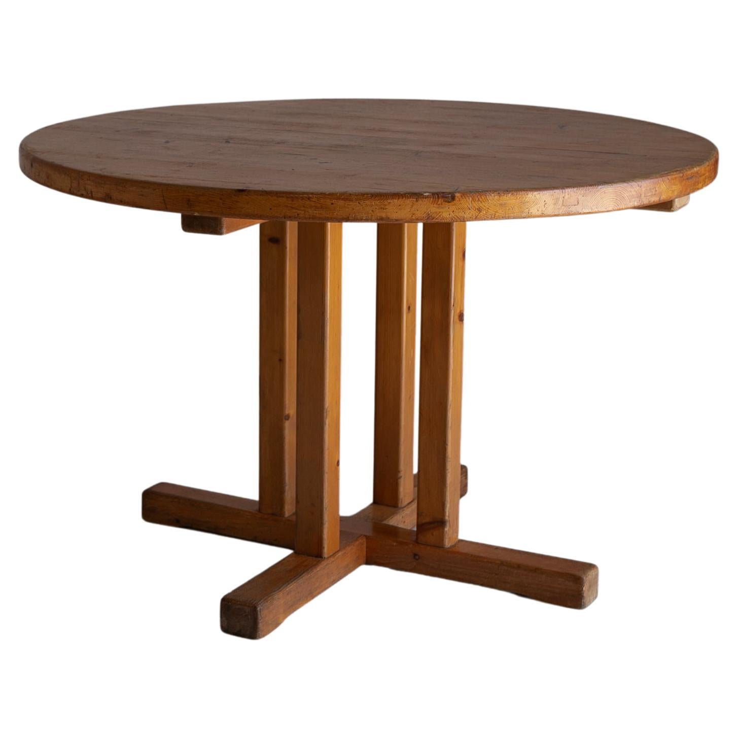 Charlotte Perriand Oak Tripod Triangle Coffee Table For Sale at 1stDibs