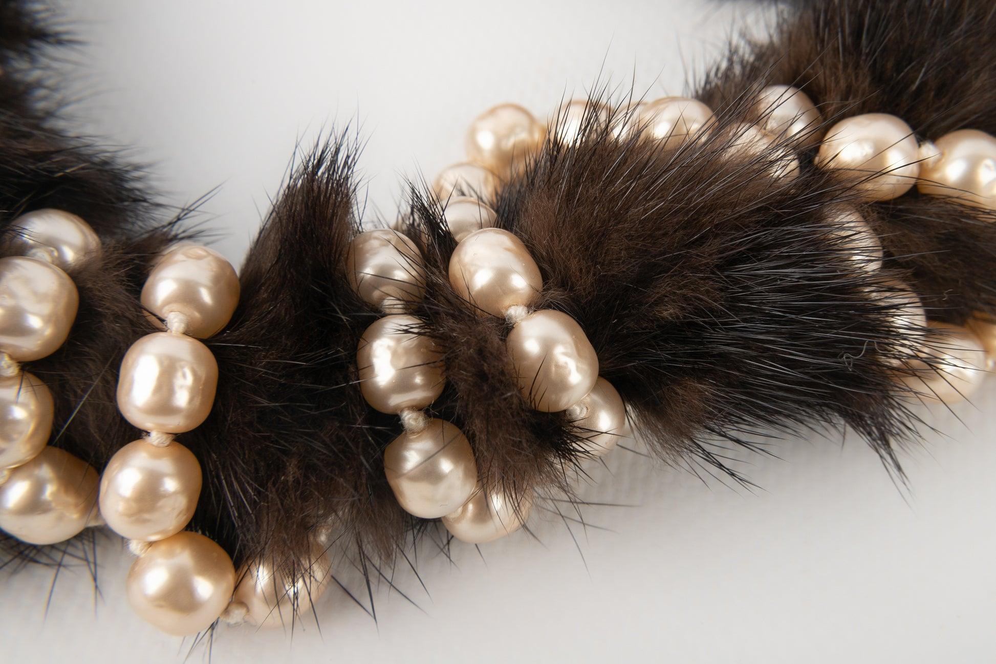 Rousselet Fur Set Composed Of a Necklace and a Bracelet, Circa 1950 For ...