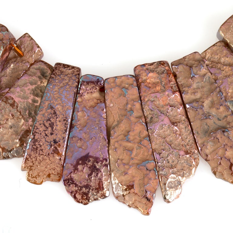 Row Stone Titanium Necklace For Sale at 1stDibs