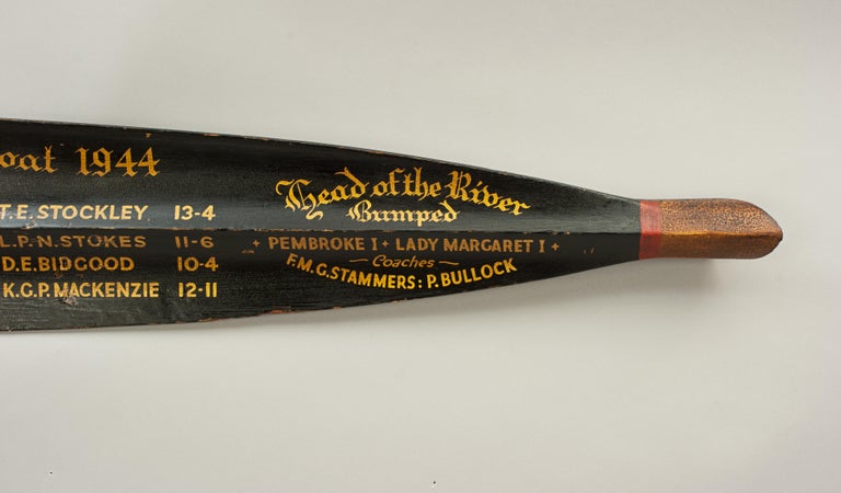 Rowing Oar Blade Jesus College First Lent 1944, Cambridge University at ...