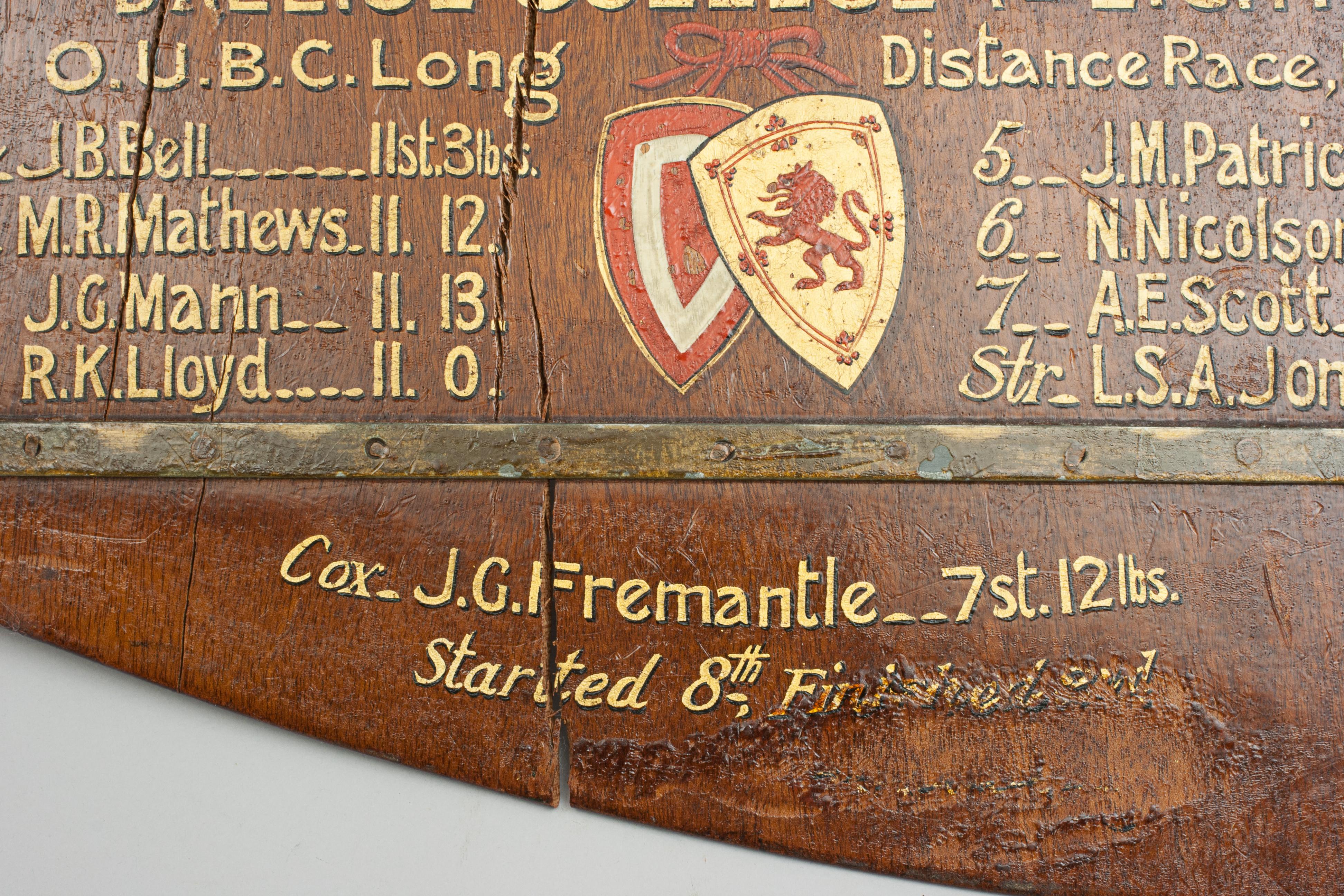 Rowing Rudder, Balliol College 1st Eight 1936 at 1stDibs