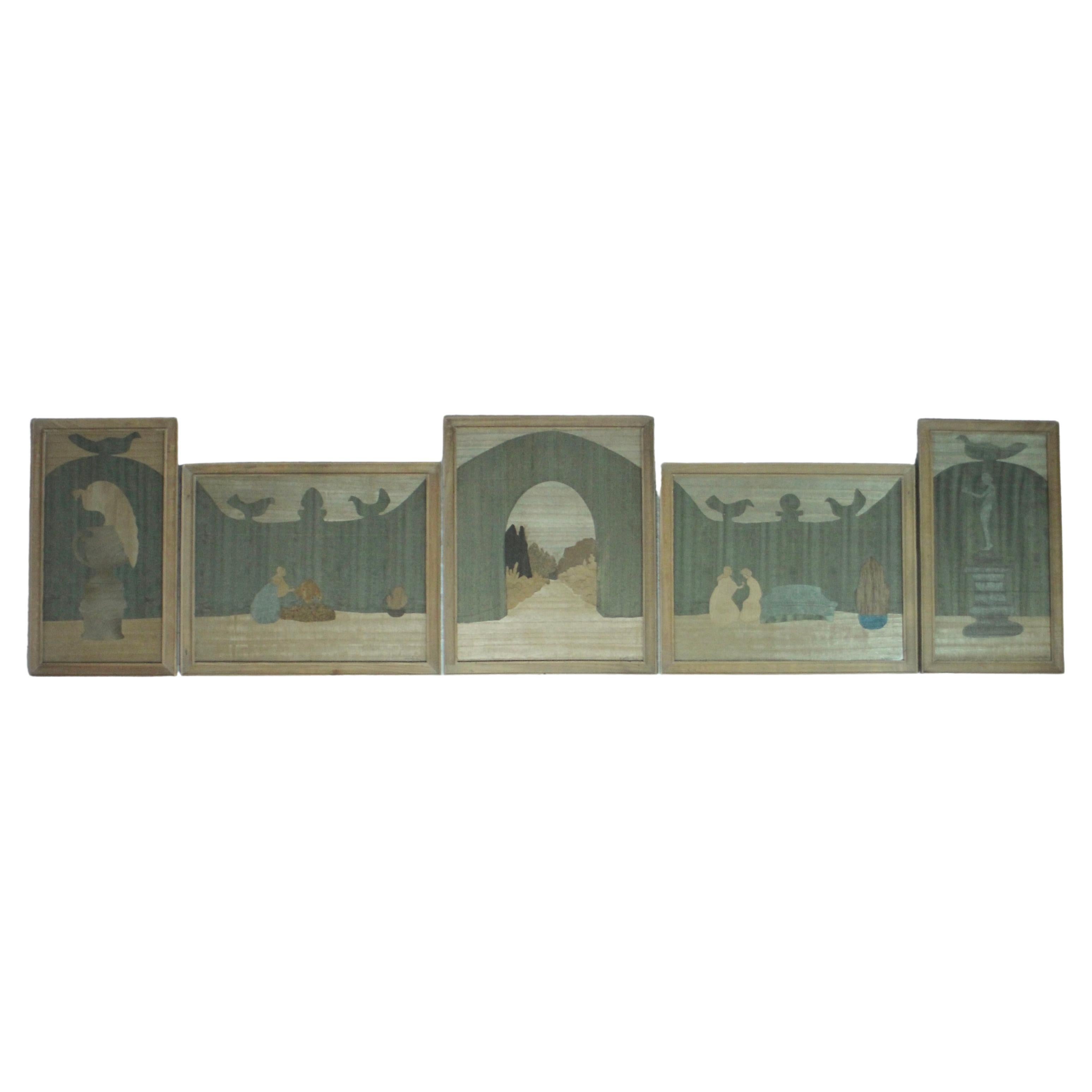 Rowley Gallery 4 Fold Screen, ‘the Jungle’ by William Arthur Chase For ...