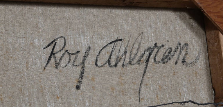 Roy Ahlgren - Red Blue Variations, OP Art Painting by Roy Ahlgren For ...