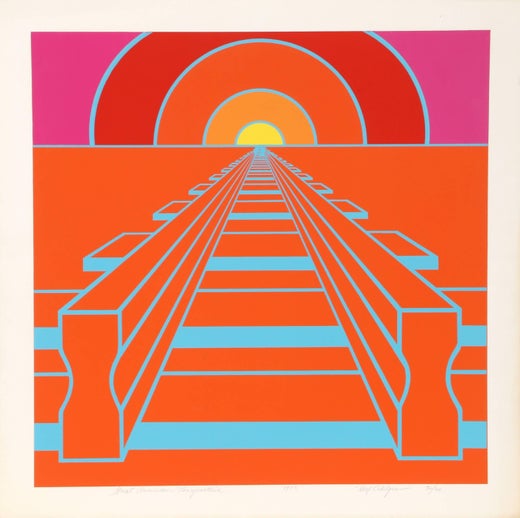 Roy Ahlgren - Galaxy VI, Abstract Geometric Op Art Screenprint by Roy ...