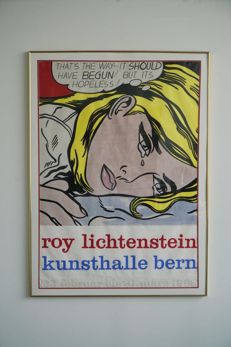 Roy Lichtenstein Kunsthalle Bern Exhibition Poster 1968, with Gold ...