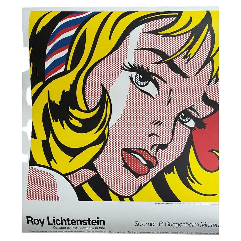 Roy Lichtenstein Official Exhibition Poster 1993 for Guggenheim Museum ...