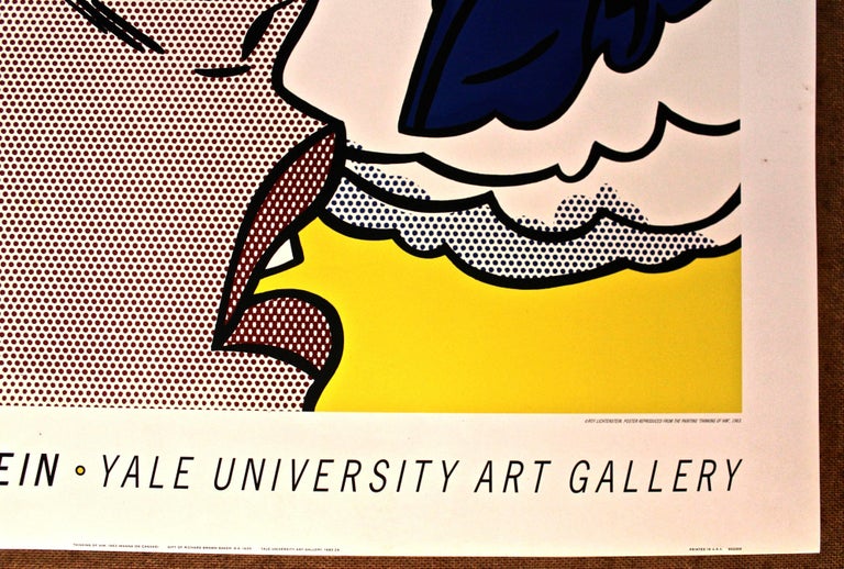 Roy Lichtenstein Pop Art Poster of 1961 Painting "Thinking of Him" at ...