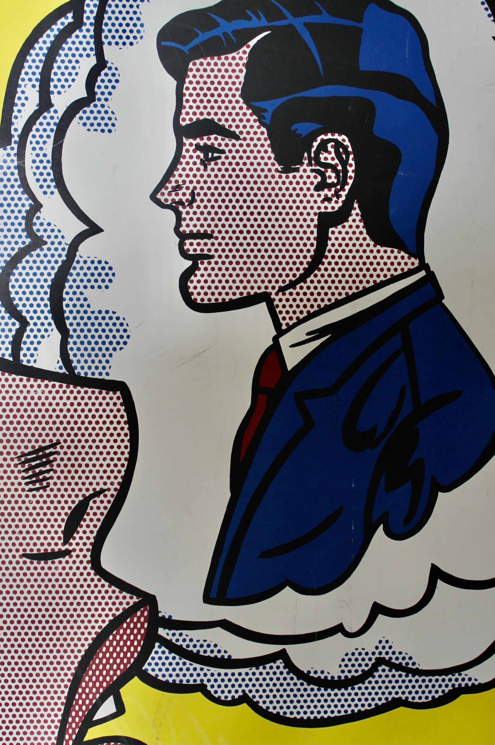 Roy Lichtenstein Pop Art Poster of the 1961 Painting 'Thinking of Him ...