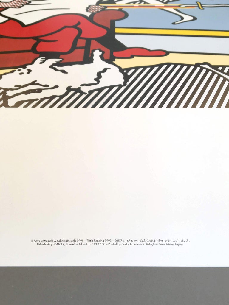 Roy Lichtenstein 'Tintin Reading' Rare Original 1994 Poster Print on ...