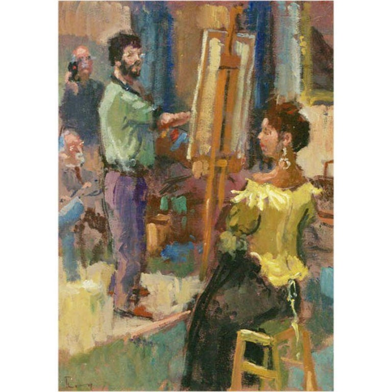 Roy Pettit - Roy Pettit (b.1935) - Framed Contemporary Oil, The Mast ...