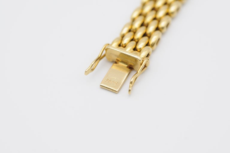 Royal 18k Yellow Gold Bracelet Sapphire, Diamonds For Sale at 1stDibs