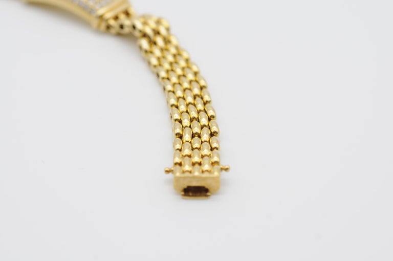 Royal 18k Yellow Gold Bracelet Sapphire, Diamonds For Sale at 1stDibs