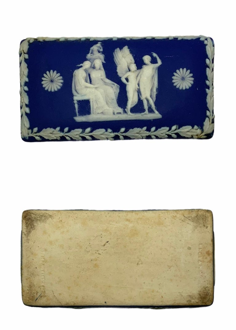 Royal Blue Jasperware Trinket Box at 1stDibs | blue trinket box