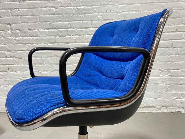 Royal Blue Mid-Century Modern Knoll Pollock Office Chair, Sold ...