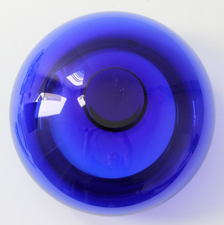 Royal Copehagen Cobalt Blue Crystal Bowl at 1stDibs
