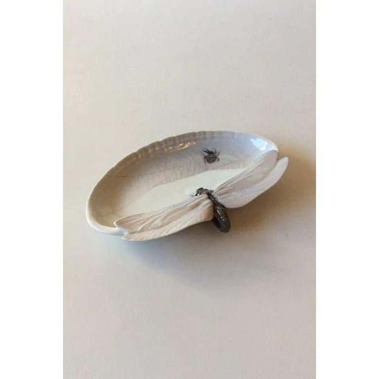 Royal Copenhagen Art Nouveau Dish with Dragonfly No 3278 For Sale at ...