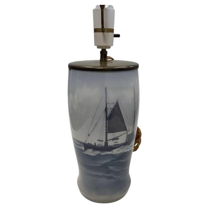 Royal Copenhagen Art Nouveau Lamp with Ship Motif No 559 / 95 For Sale ...