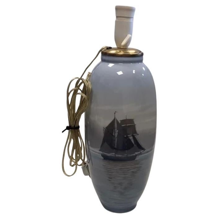Royal Copenhagen Art Nouveau Lamp with Ship Motif No 559 / 95 For Sale ...