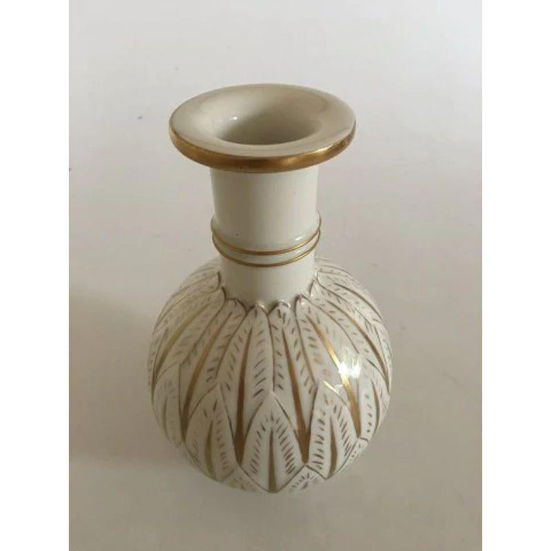 Royal Copenhagen Blanc de Chine Vase with Gold by Arno Malinowski No ...