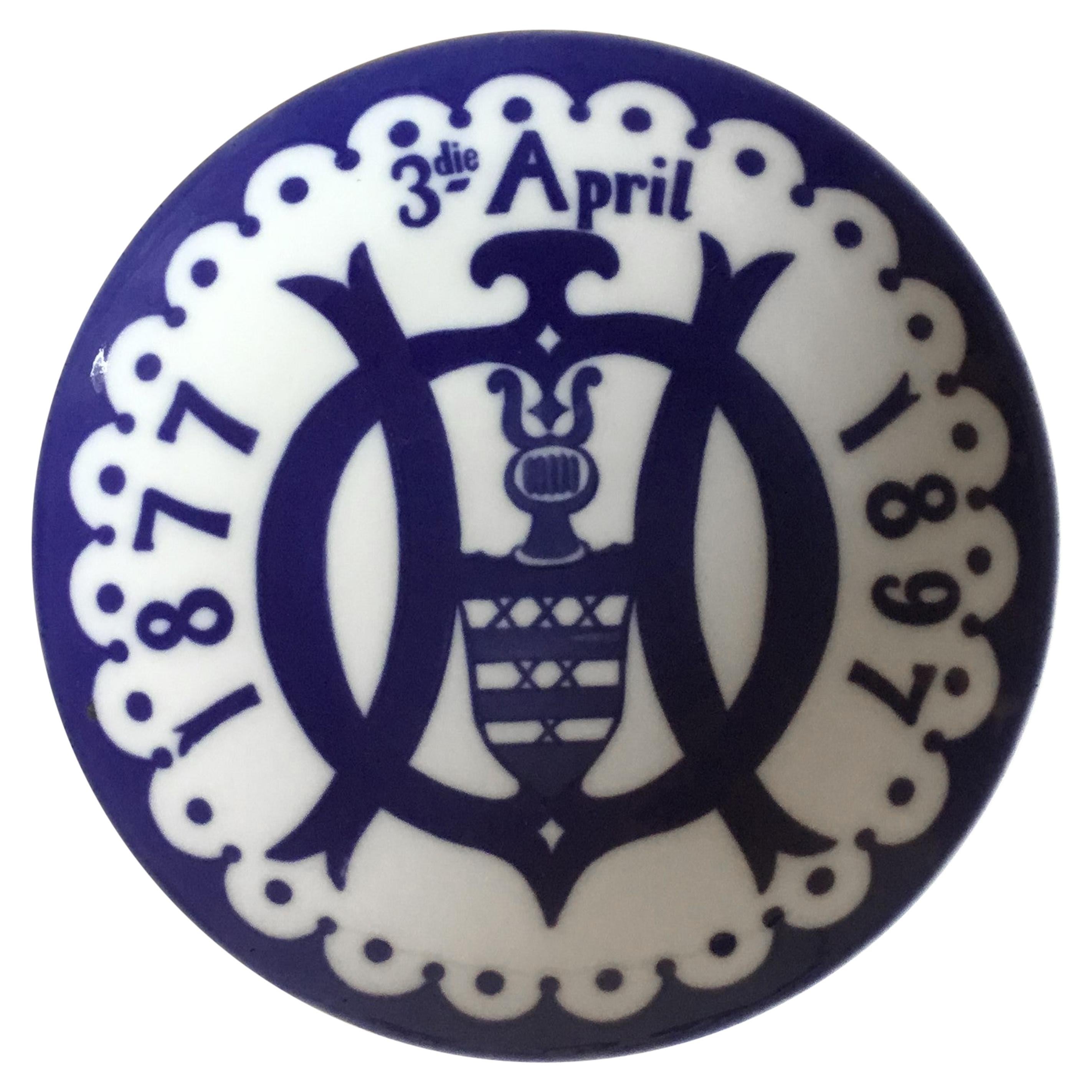 Royal Copenhagen Commemorative Plate from 1897 Unique RC-CM8 For Sale ...