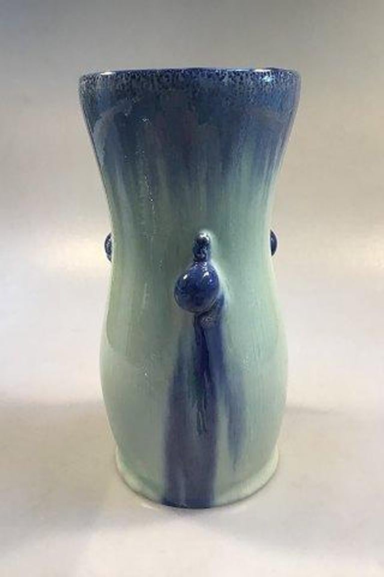 Royal Copenhagen Crystalline Vase by Valdemar Engelhardt with 3 Snails ...