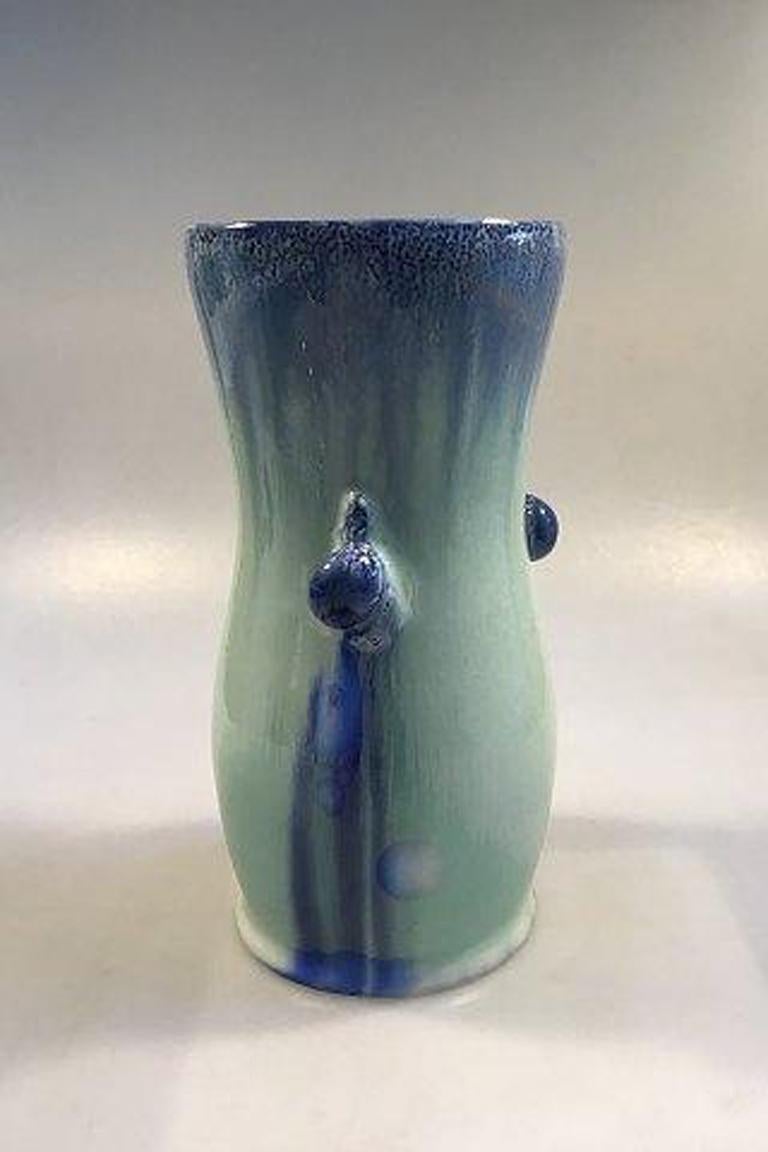 Royal Copenhagen Crystalline Vase by Valdemar Engelhardt with 3 Snails ...