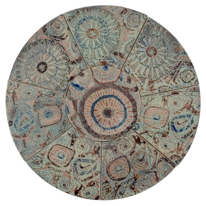 Royal Copenhagen, Six Baca Faience Tiles with Patterned Glaze For Sale ...