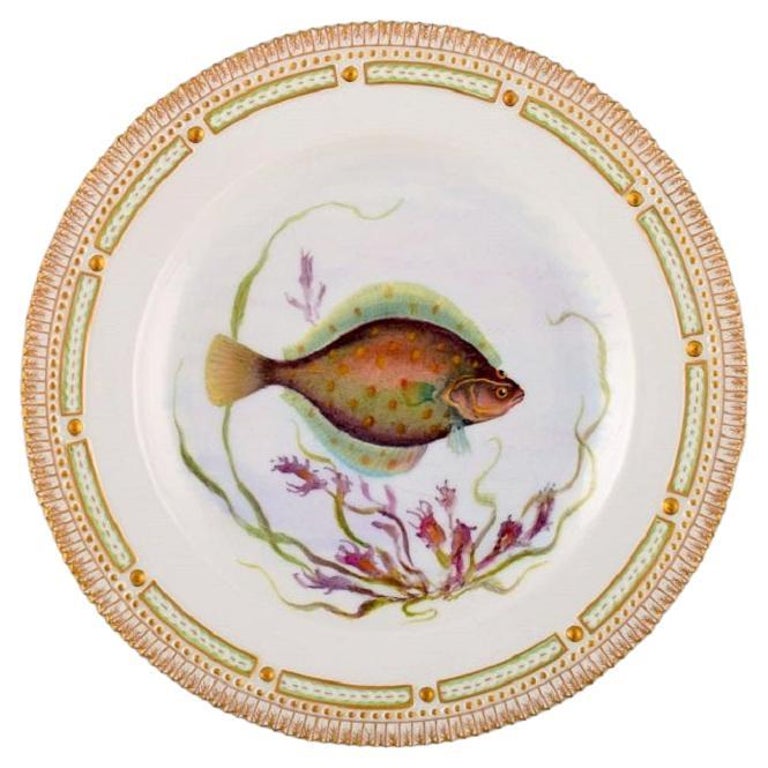 Royal Copenhagen Fauna Danica Fish Plate in Hand-Painted Porcelain with ...