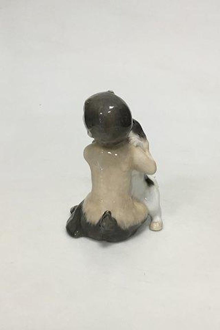 Royal Copenhagen Figurine Og Faun with Dog No 2823 For Sale at 1stDibs