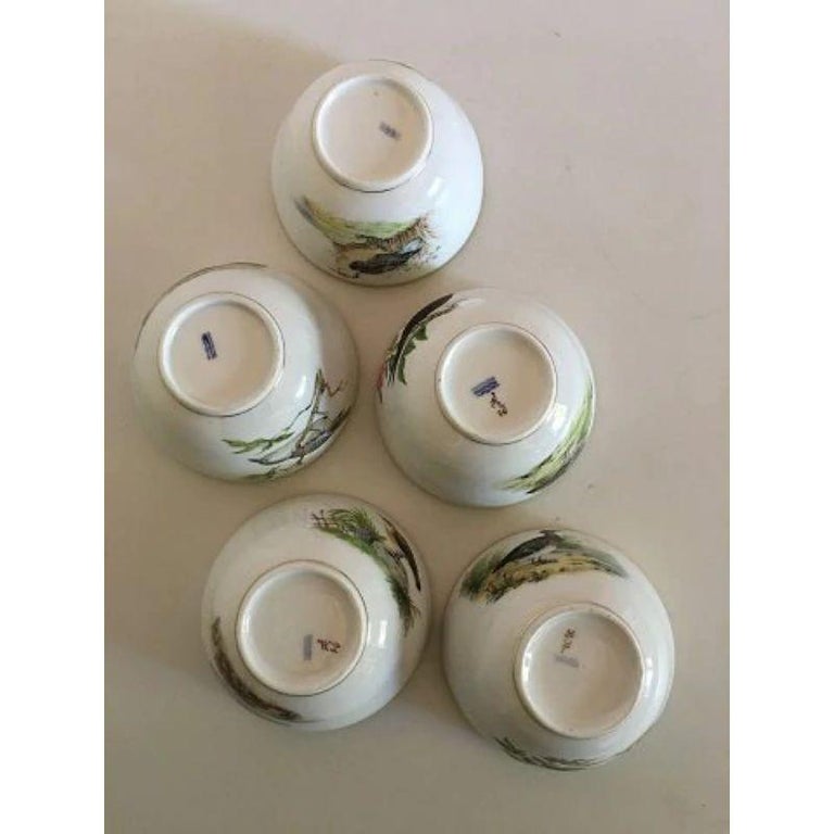 Royal Copenhagen Finger Bowls with Bird Motif from 1870-1880 For Sale ...