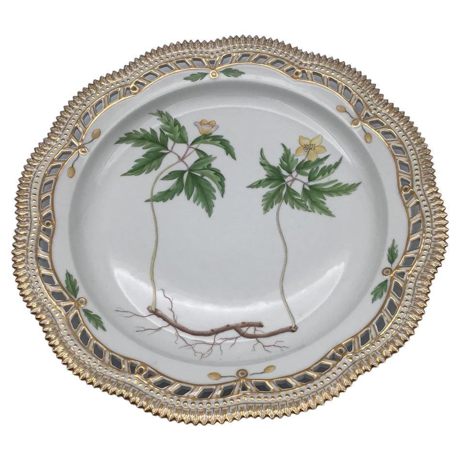 Royal Copenhagen Flora Danica Large Round Pierced Tray No 20/3528 For Sale at 1stDibs