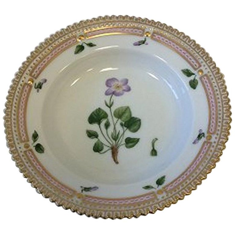 Royal Copenhagen Flora Danica Small Deep Plate No. 3590 at 1stDibs