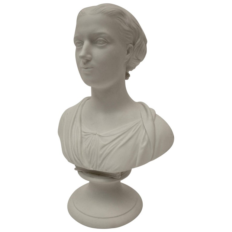 Royal Copenhagen Parian Bust of Eneret, by T. Stein, Dated 1863 For ...