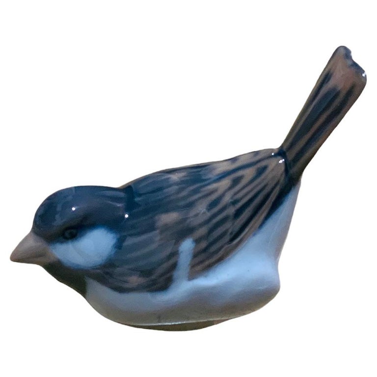 Royal Copenhagen Porcelain Bird Figurine-Sparrow For Sale at 1stDibs